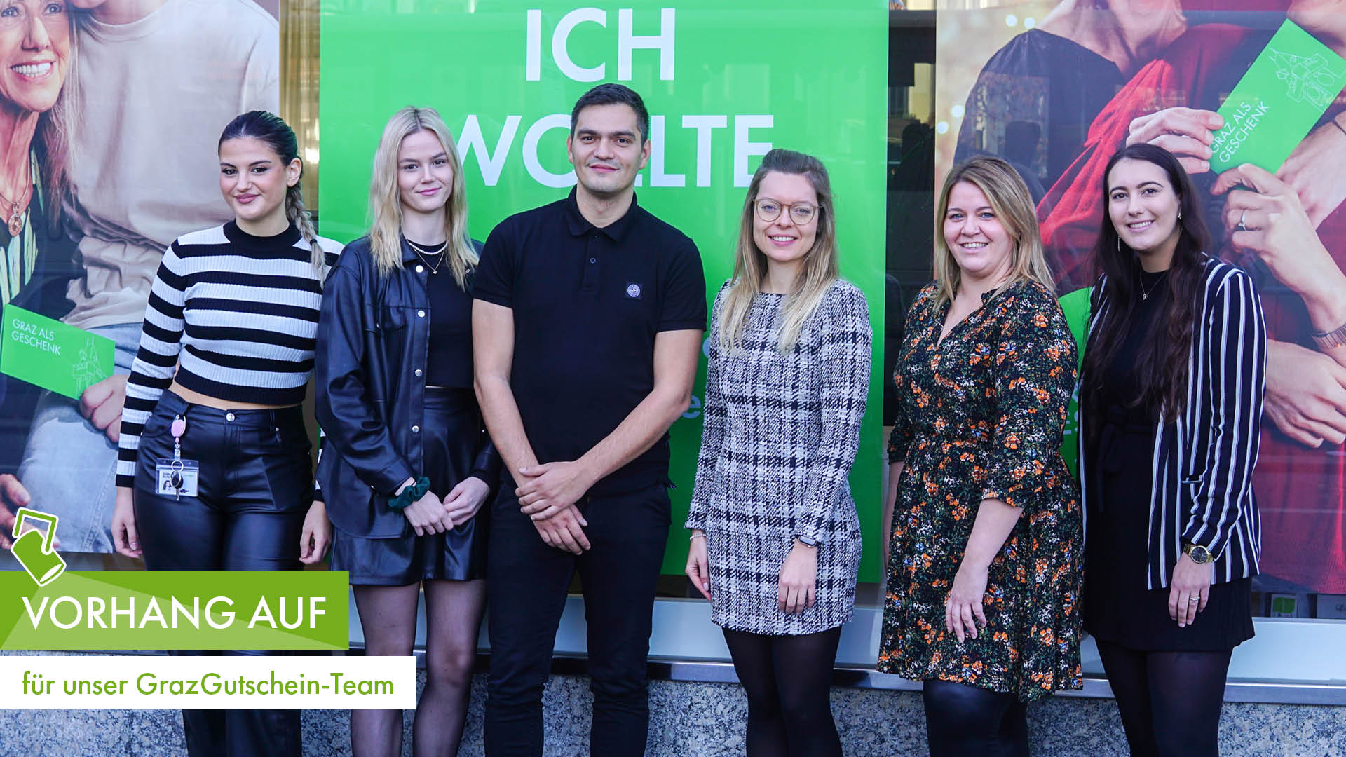 Vorhang auf für unser GrazGutschein-Team - Holding Graz